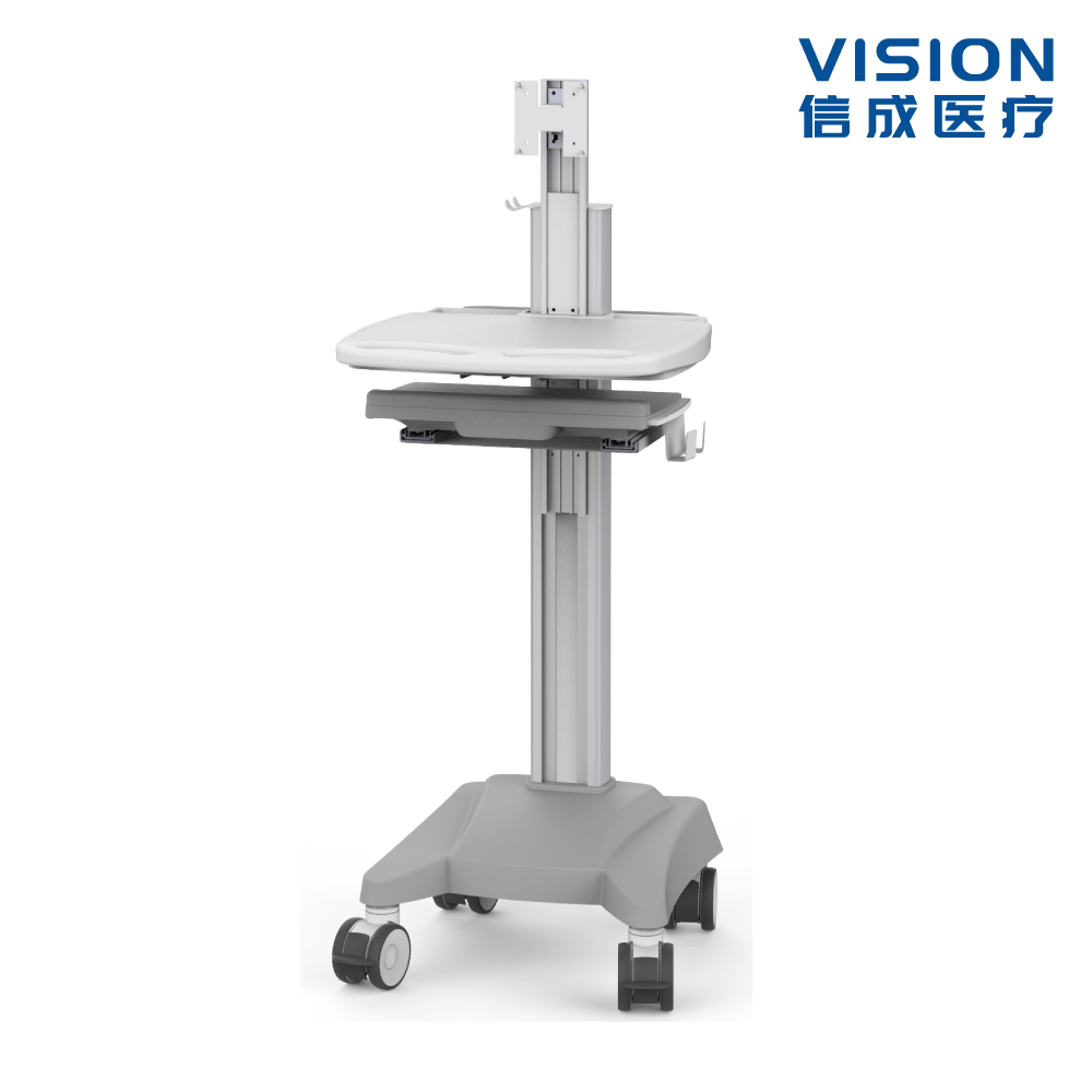 Equipment Cart TX600 | Medical Device Trolley with Keyboard Tray ...